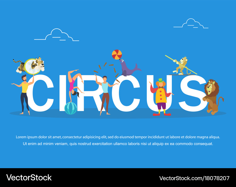 Circus performers Royalty Free Vector Image - VectorStock