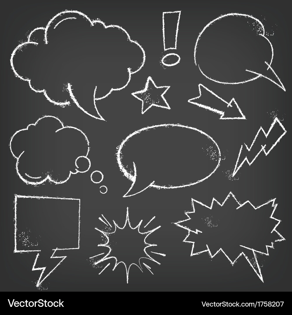 Think Bubble Chalk Vector Images (over 2,300)