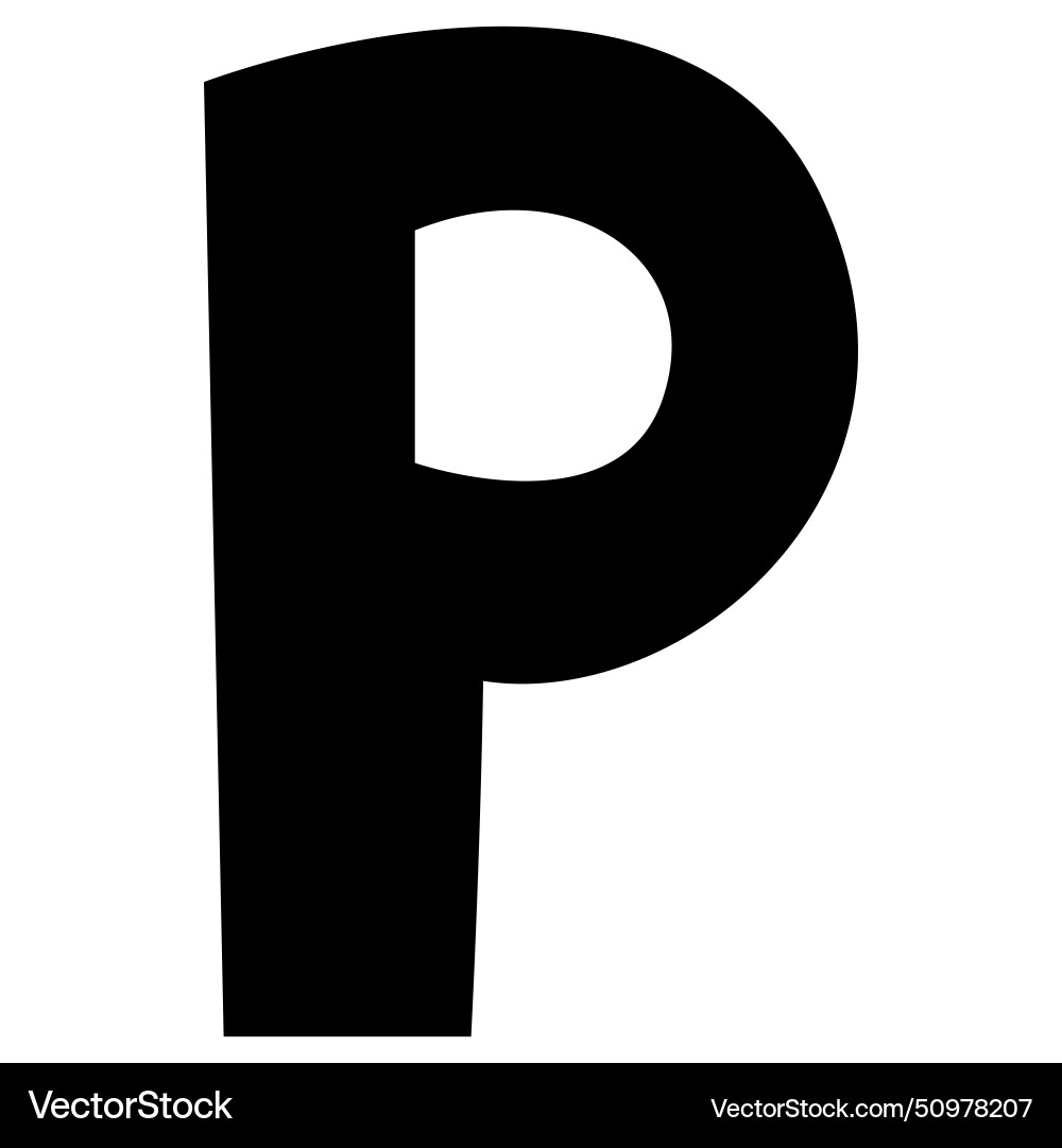 English alphabet p 1 Royalty Free Vector Image