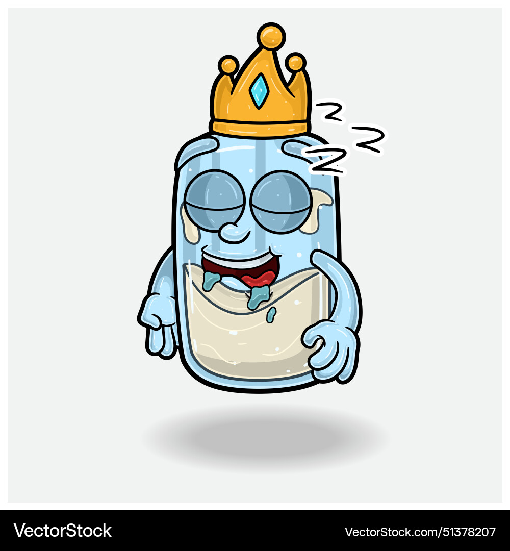 Milk mascot cartoon with sleep expression Vector Image