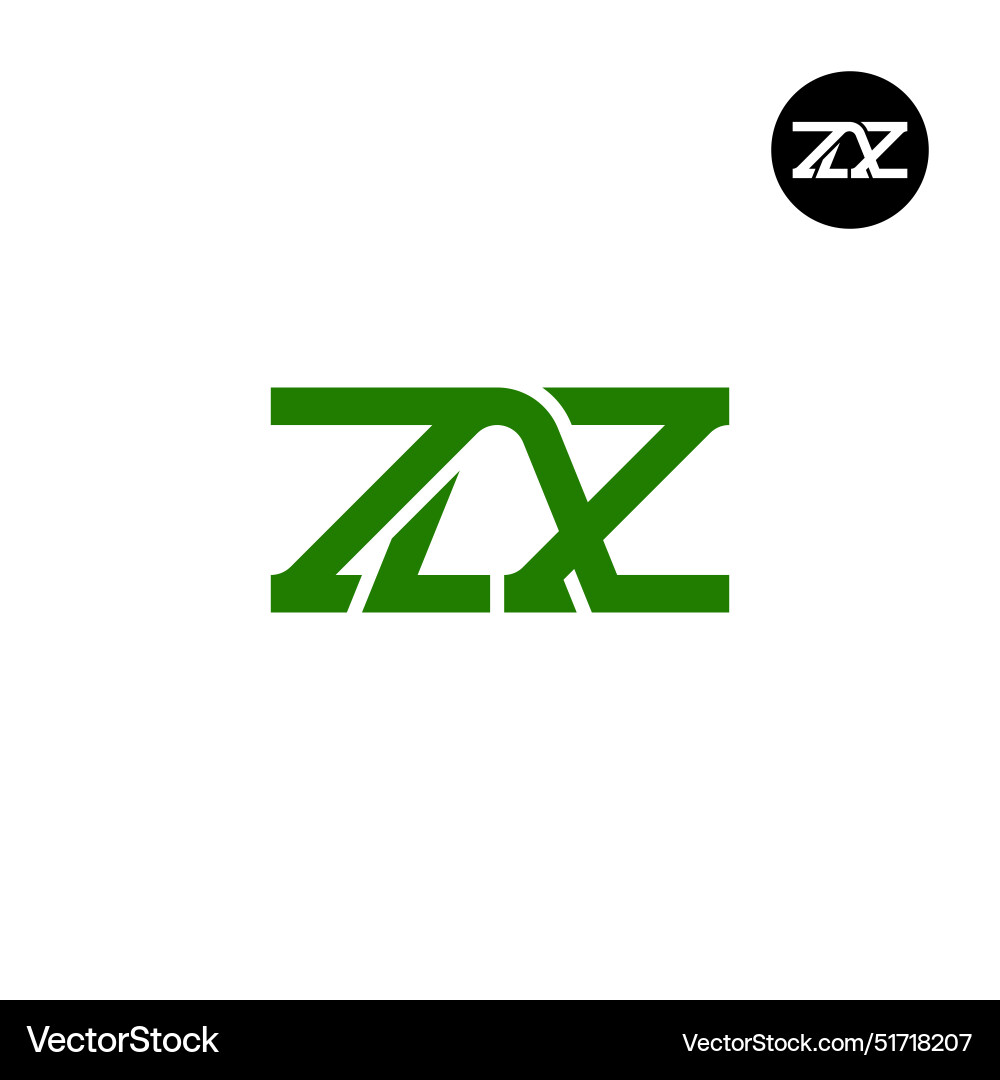 Zaz logo letter monogram design Royalty Free Vector Image