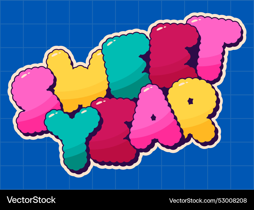 Comic cartoon label Royalty Free Vector Image - VectorStock