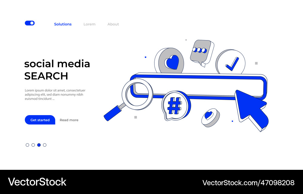 Concept search bar for social media platforms Vector Image