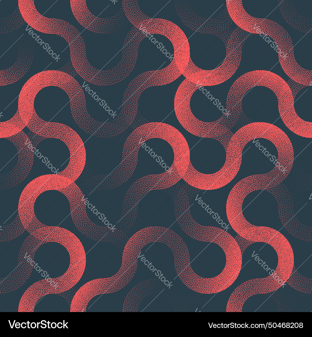 Intricate smooth curved red lines seamless Vector Image