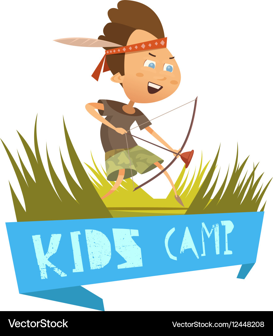 Kids camp concept Royalty Free Vector Image - VectorStock