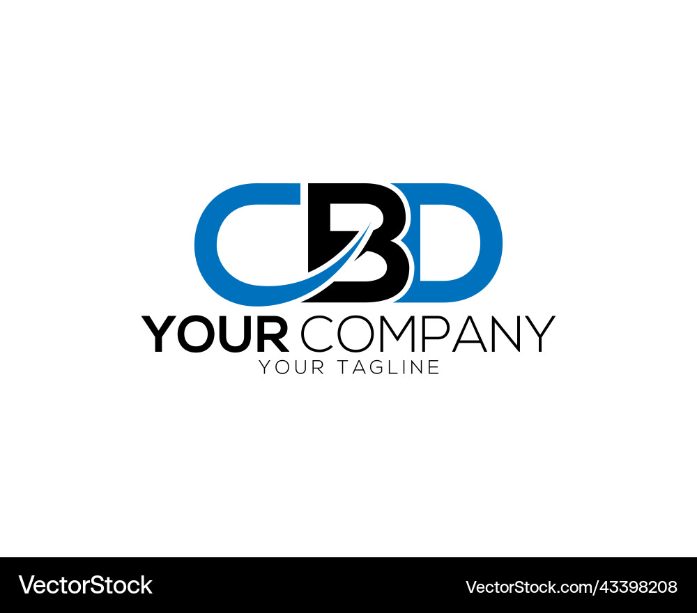 Modern cbd letter logo Royalty Free Vector Image