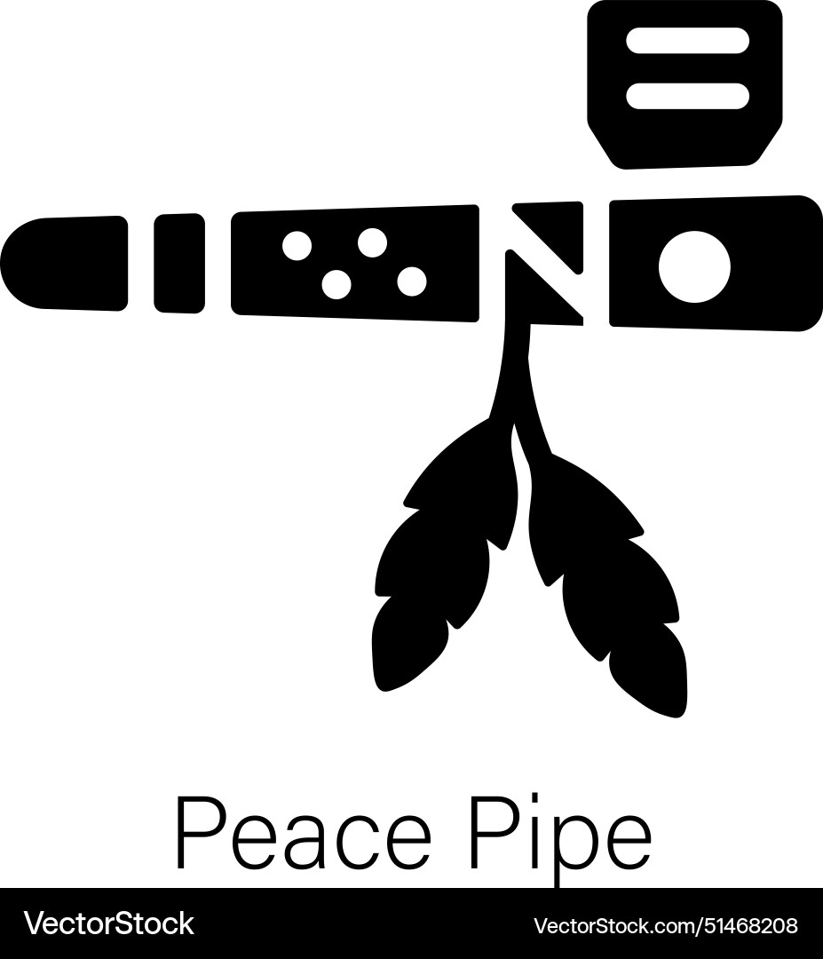 Peace pipe Royalty Free Vector Image - VectorStock