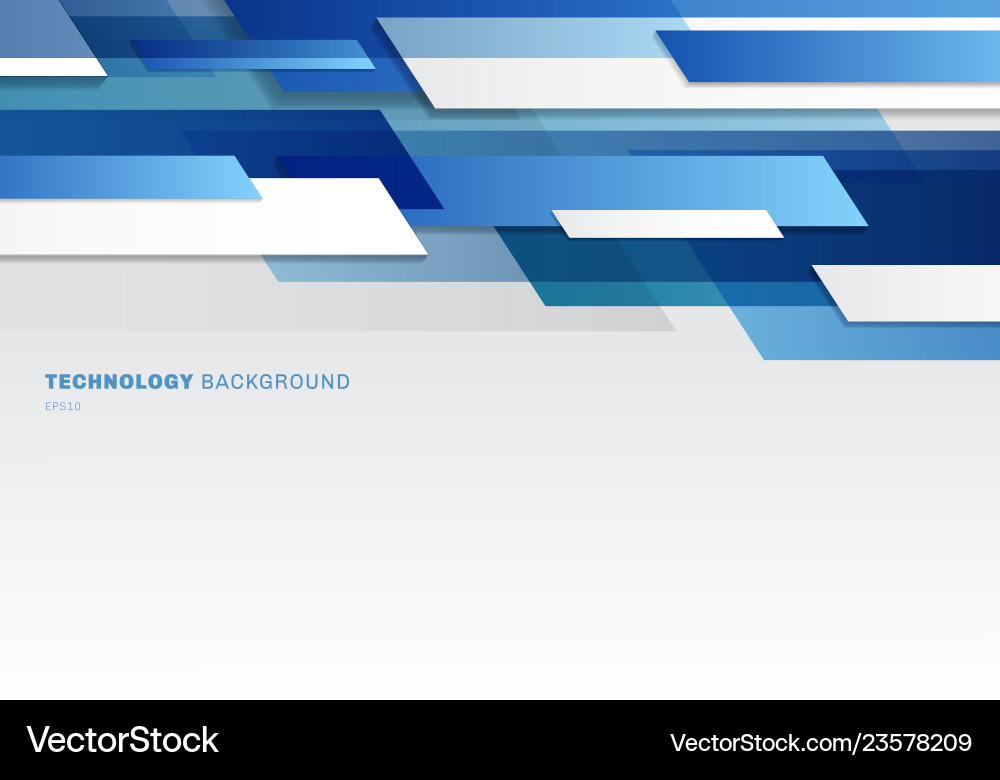 Abstract header blue and white shiny geometric Vector Image