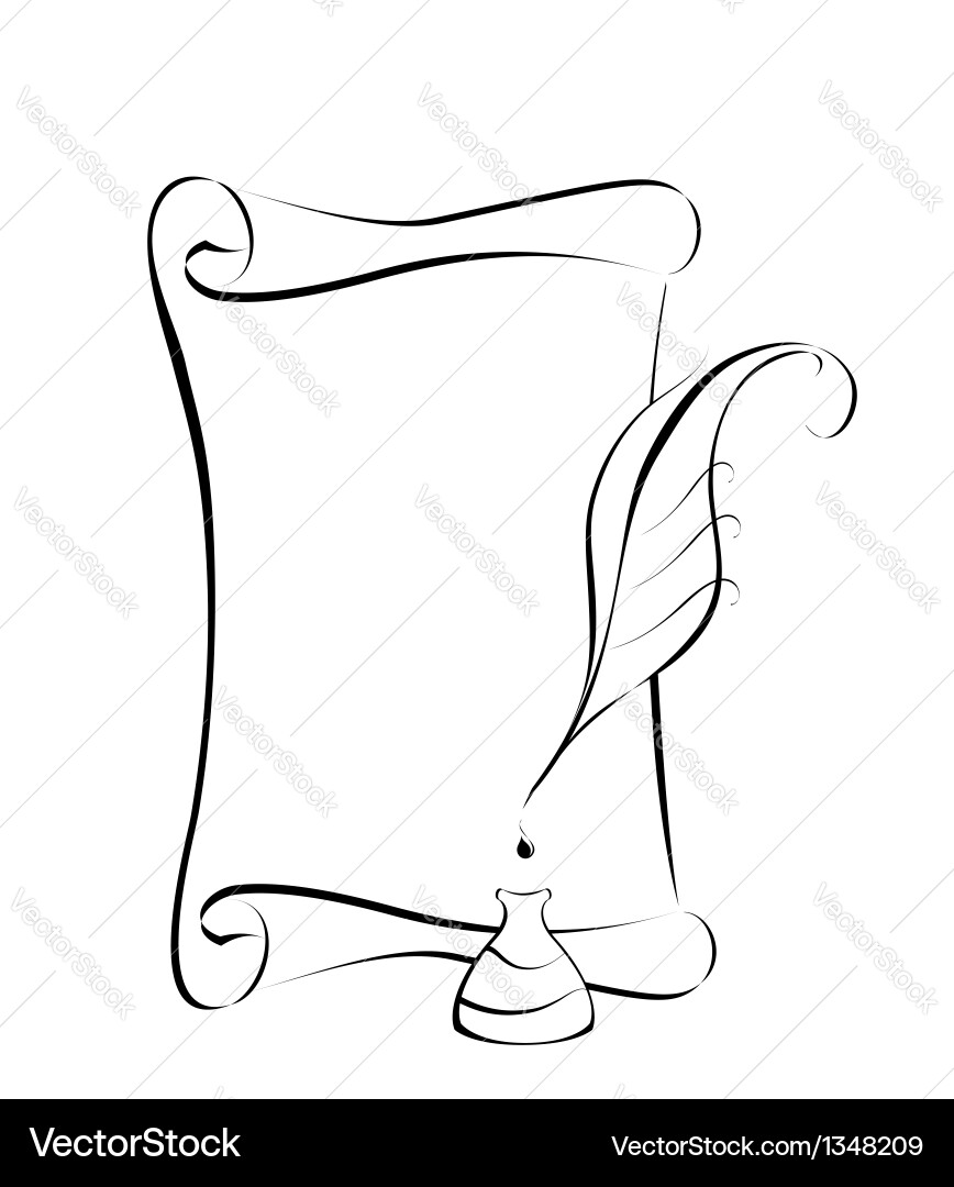 Antique Parchment Scroll Royalty Free Vector Image