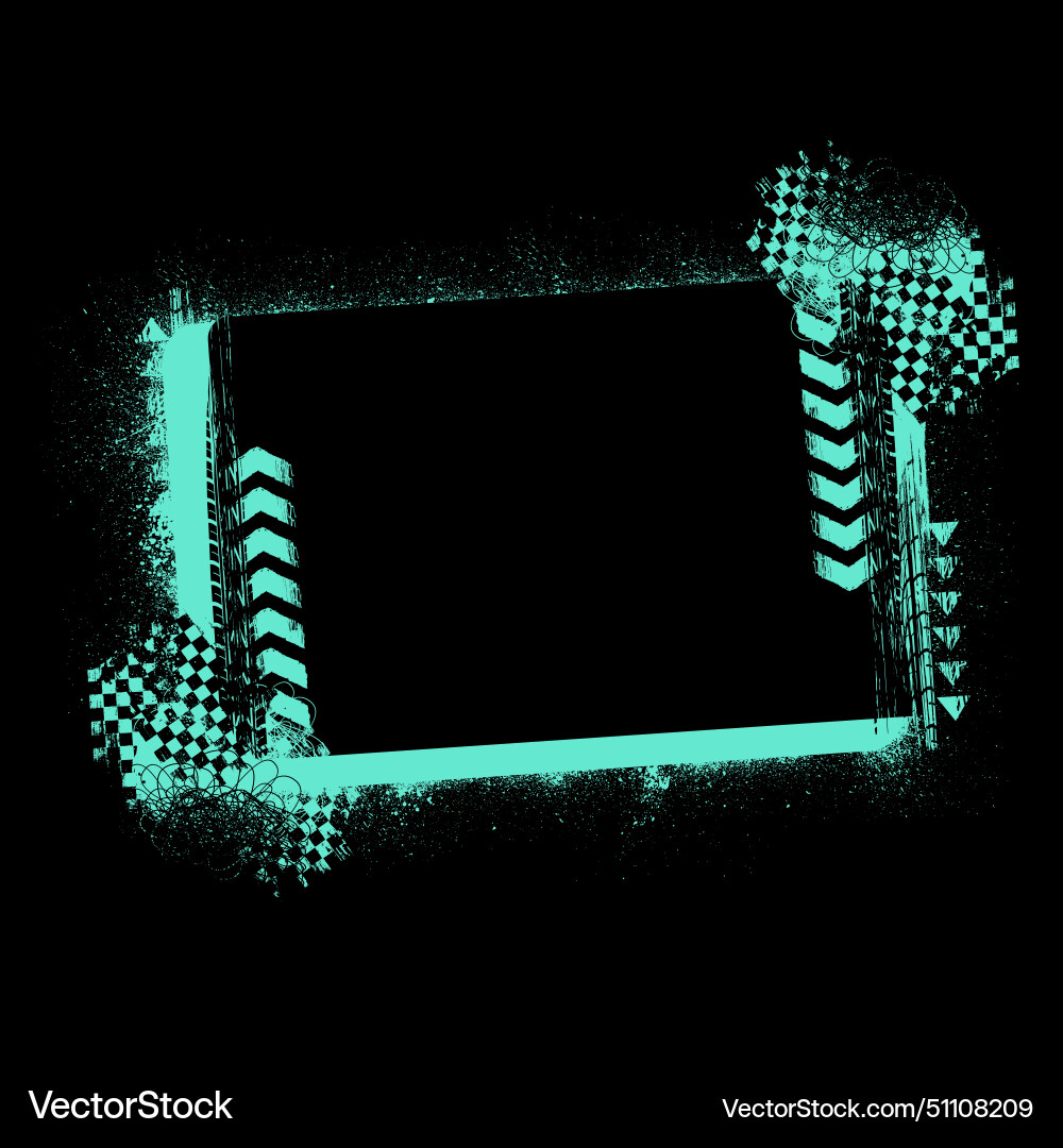 Blue grunge race frame background Royalty Free Vector Image