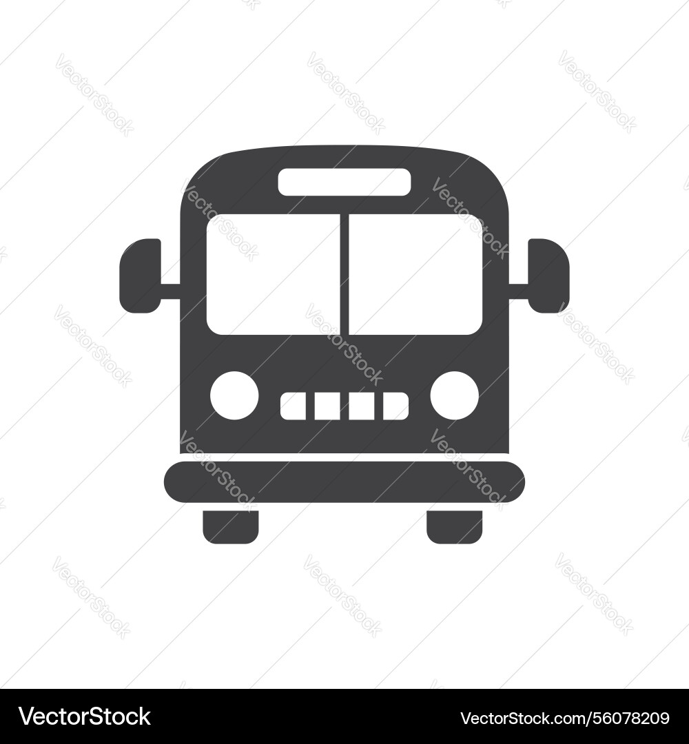 Bus icon in flat style autobus on isolated Vector Image