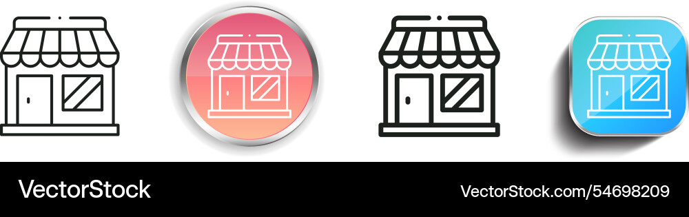Grocery Store Symbol dünn linear regelmäßig und Taste
