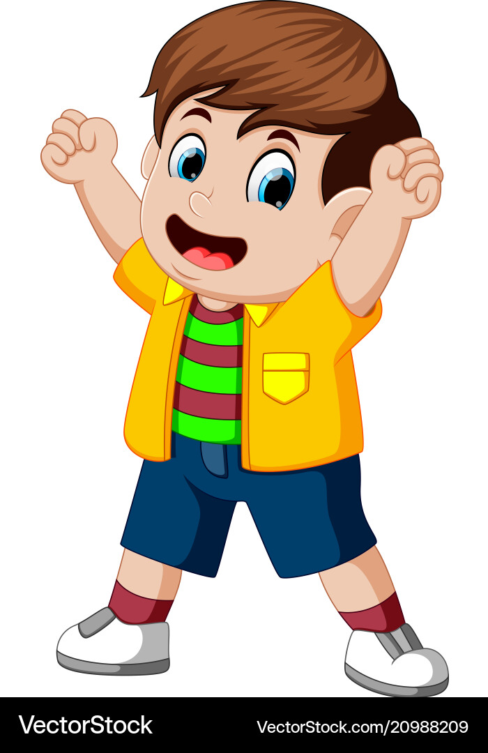 Happy kid cartoon Royalty Free Vector Image - VectorStock