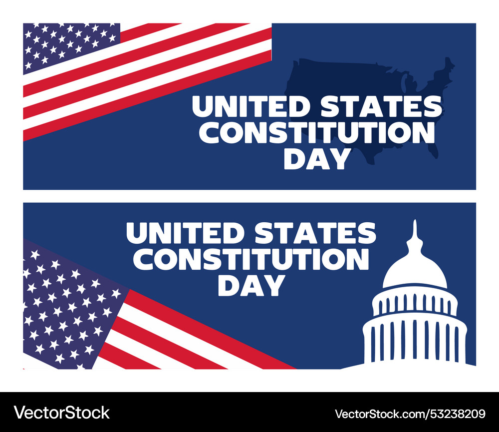 Happy united states constitution day Royalty Free Vector