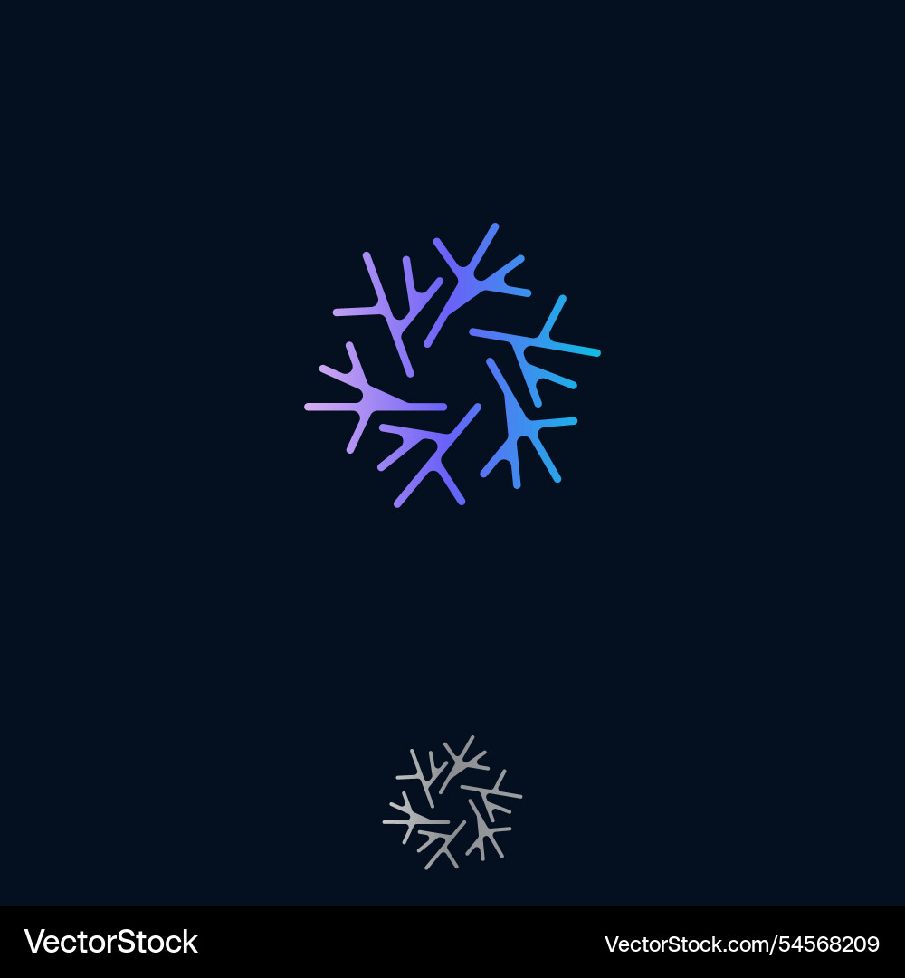 Outline style colorful design logo creative Vector Image