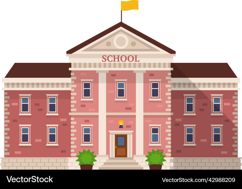 School icon children education symbol building Vector Image
