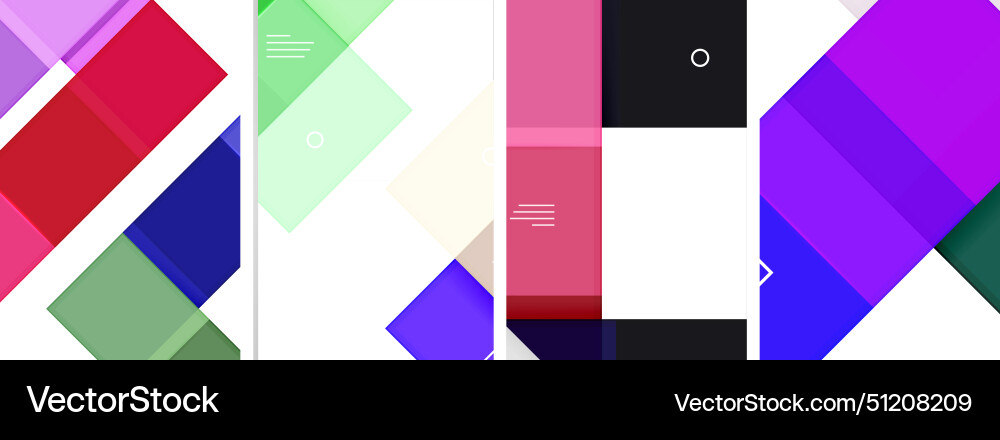 Square abstract poster set Royalty Free Vector Image