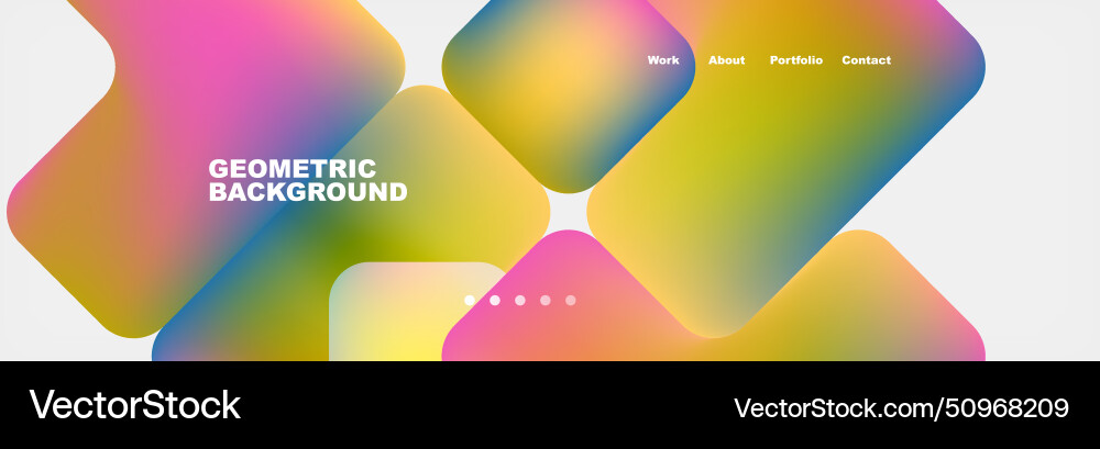 Square internet web page design template Vector Image