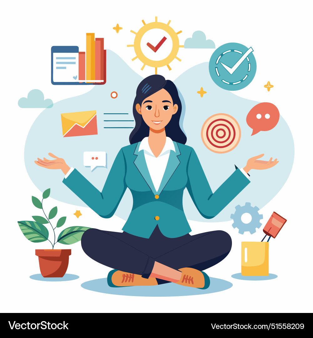 Work focus concentration to complete tasks Vector Image