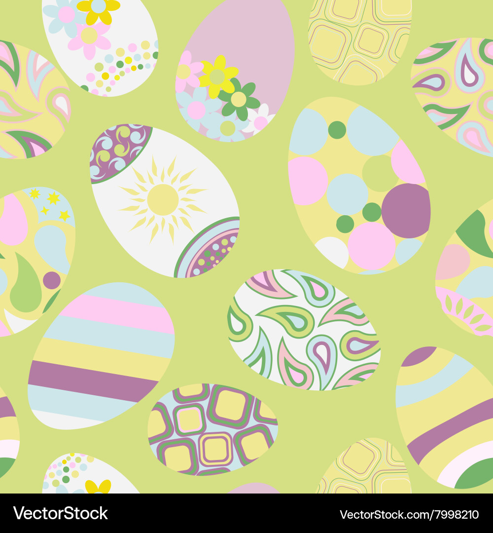 Colorful Easter Egg Pattern Royalty Free Vector Image