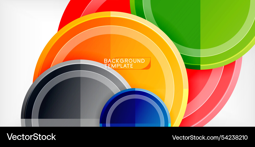 Geometric design abstract background - circles Vector Image