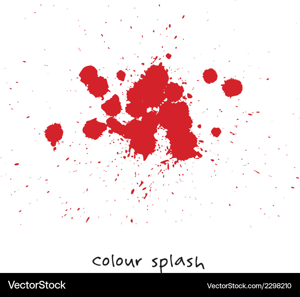 Red colour splashes Royalty Free Vector Image - VectorStock