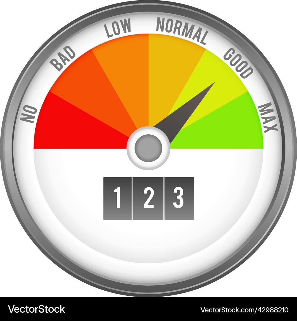Score indicator control panel element round Vector Image