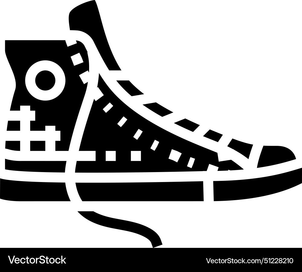 Shoes emo glyph icon Royalty Free Vector Image