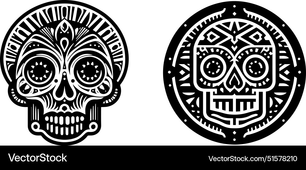 Skull and bones mortal symbol isolated on white Vector Image