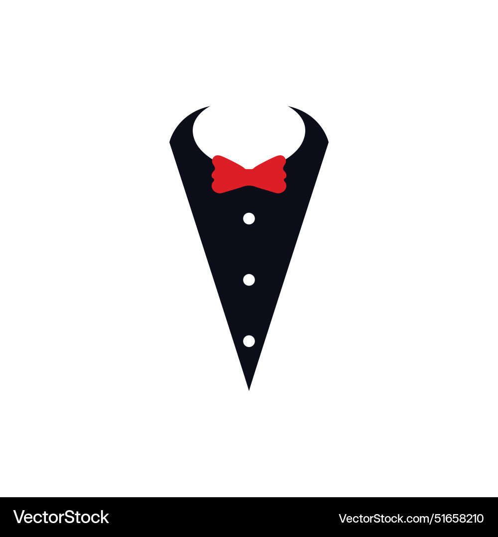 Suit bow tie design Royalty Free Vector Image - VectorStock