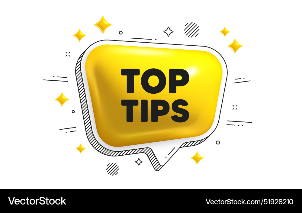 Top tips symbol education faq sign chat speech Vector Image