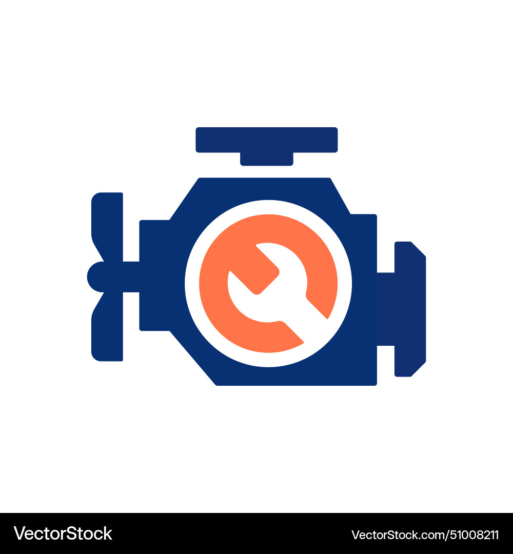 Car engine repair icon on white background Vector Image