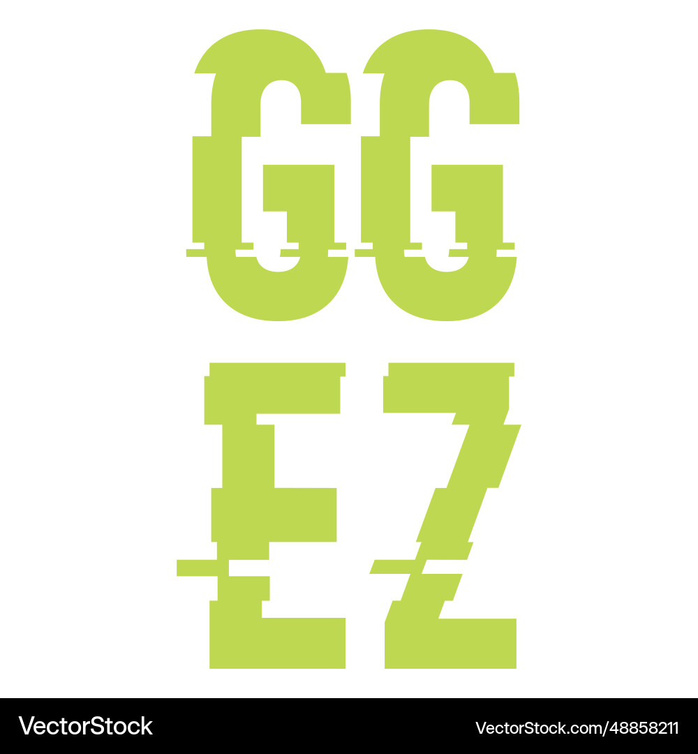 Gg ez gaming badge Royalty Free Vector Image - VectorStock