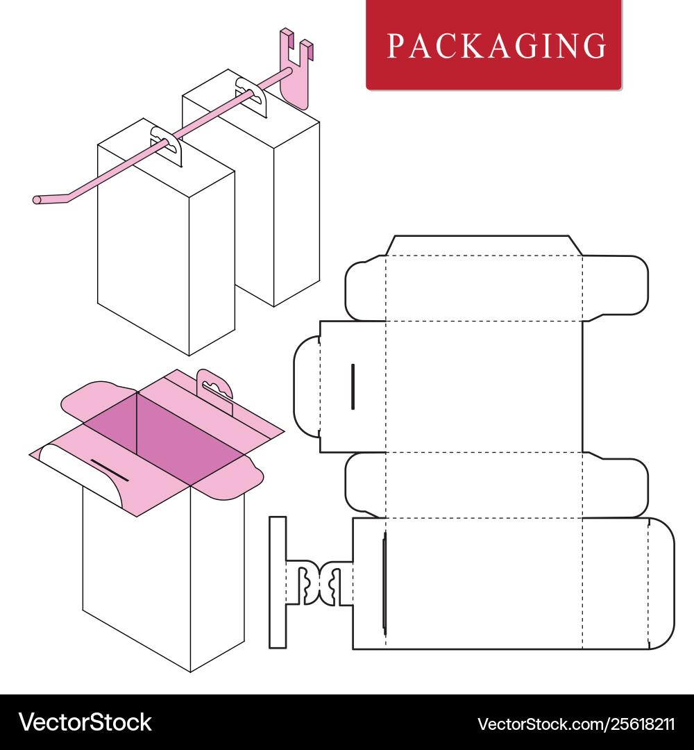 Packaging for hang with hook Royalty Free Vector Image
