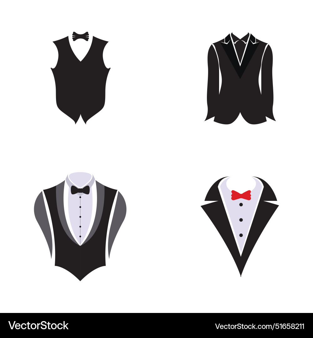 Suit bow tie design Royalty Free Vector Image - VectorStock