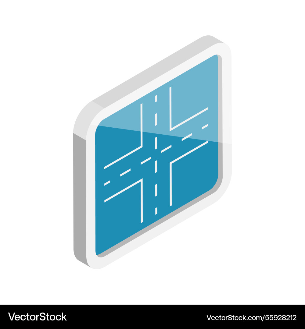 3d isometric flat set of highway icons Royalty Free Vector