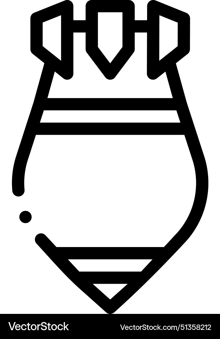 Atomic bomb icon thin linear style design Vector Image