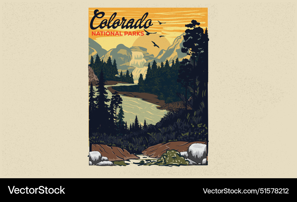 Explore more colorado national park artwork Vector Image
