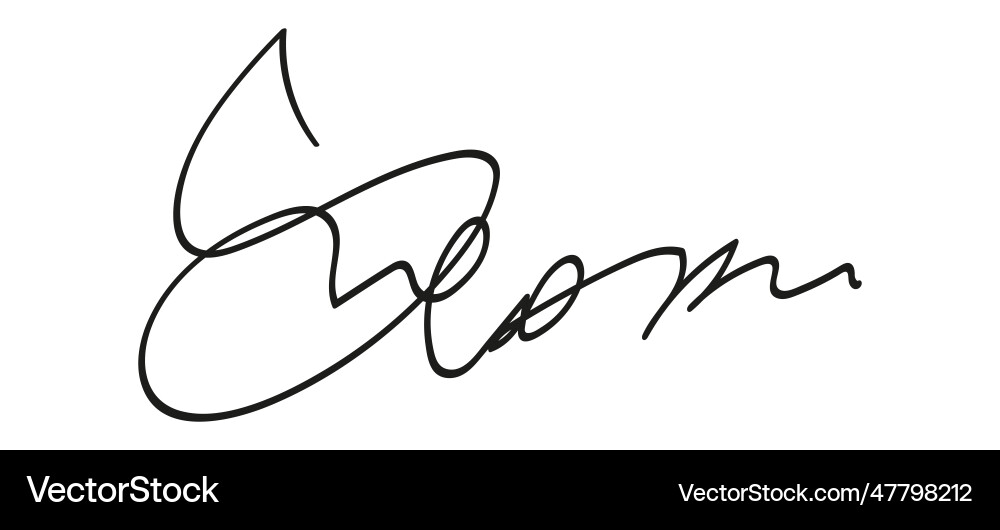 Fake autograph samples hand-drawn signatures Vector Image