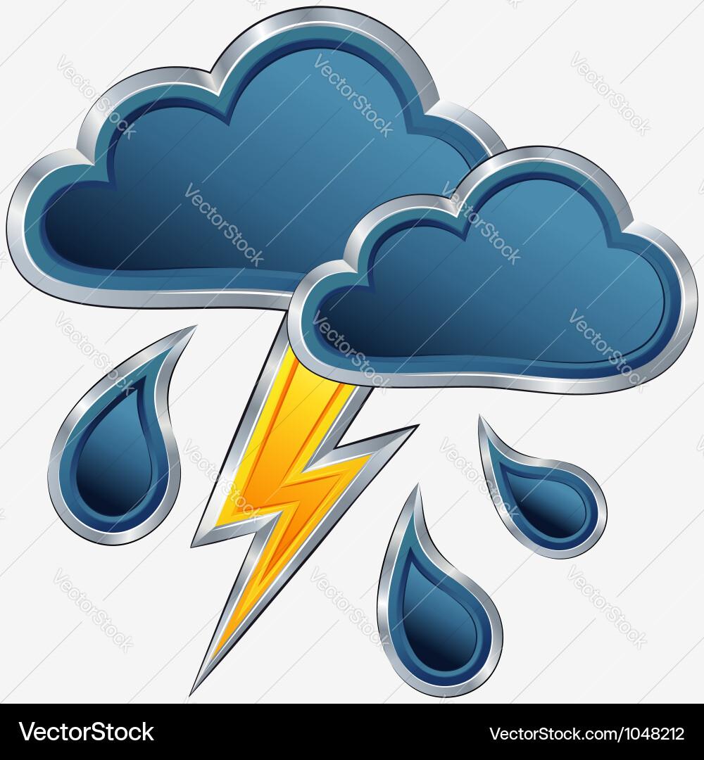 Icon of storm weather Royalty Free Vector Image