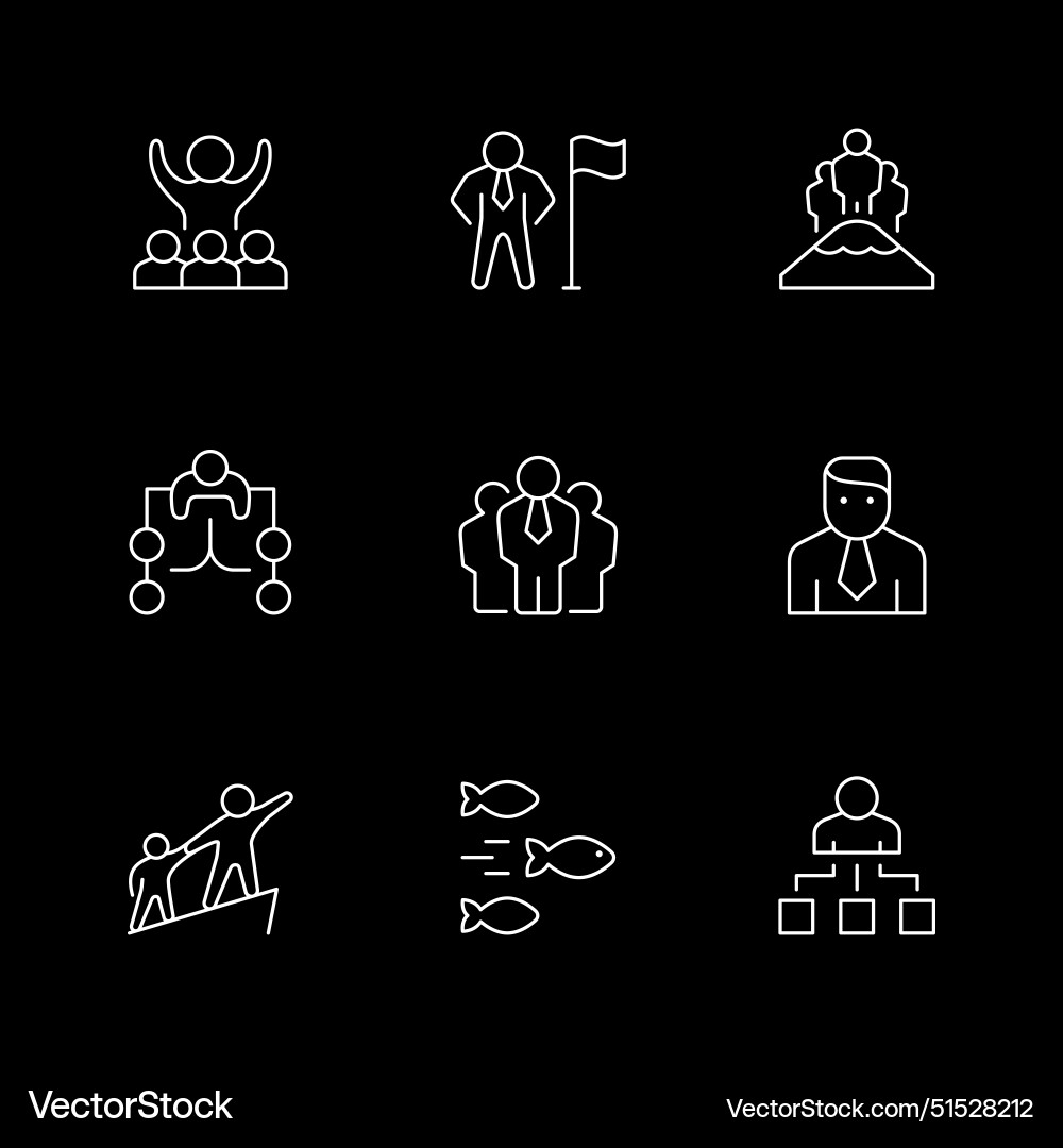 Leader or chief line outline icon Royalty Free Vector Image