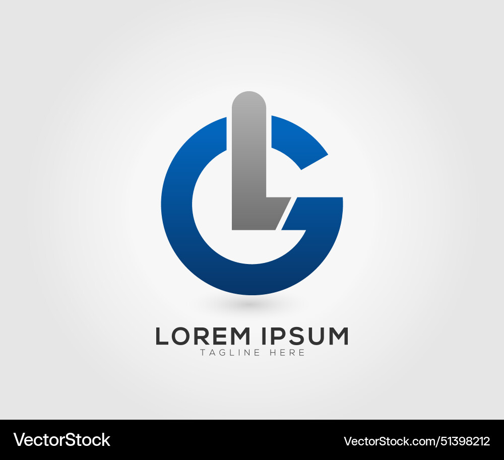 Lg letter logo design template Royalty Free Vector Image
