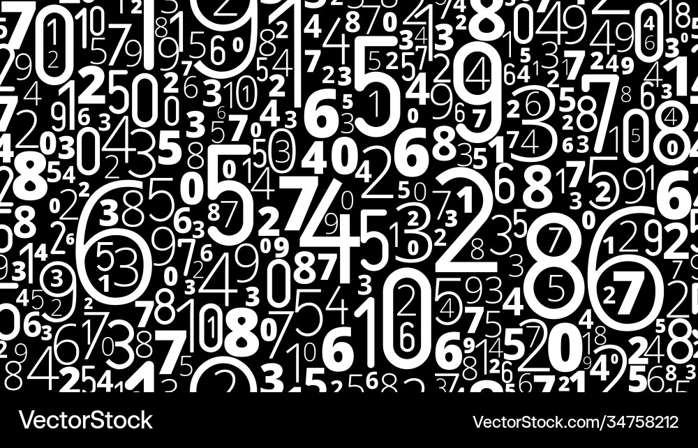 Numbers background Royalty Free Vector Image - VectorStock