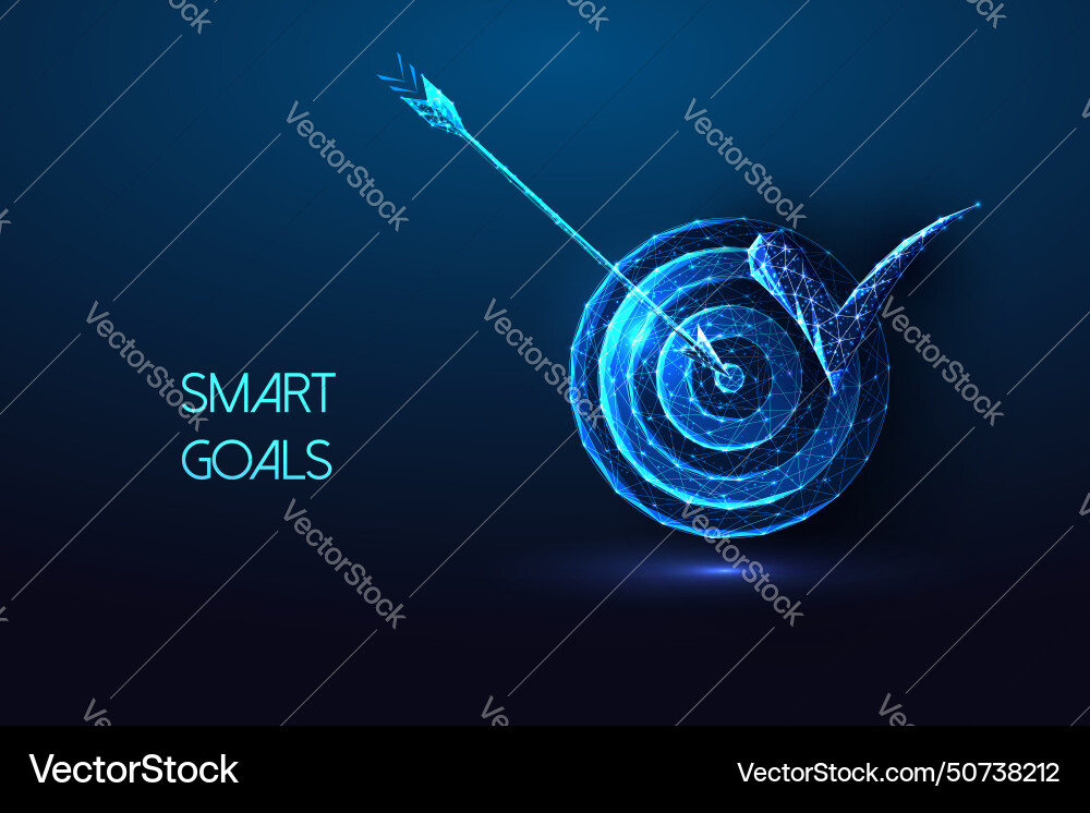 Smart goals excellent performance focus Royalty Free Vector