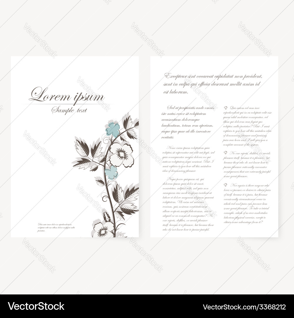 Template for folder business card and invitation Vector Image