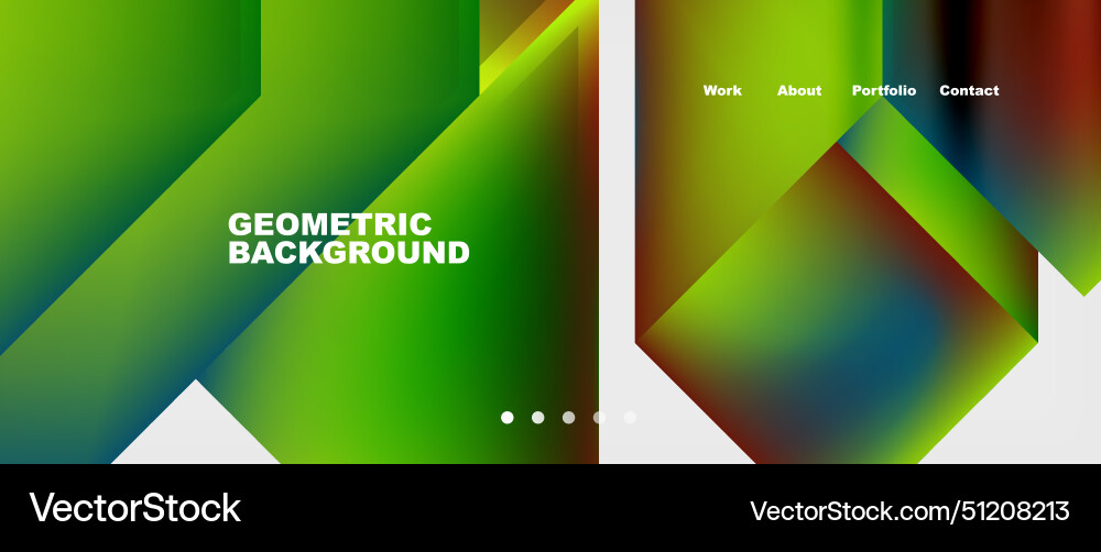 Colorful gradients with abstract geometric shapes Vector Image