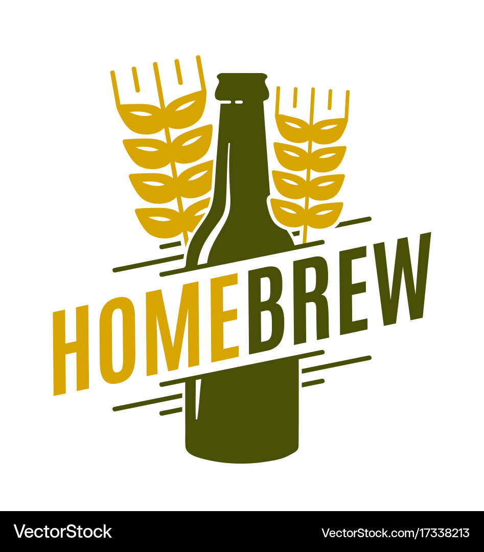 Homebrew logo template emblem design Royalty Free Vector