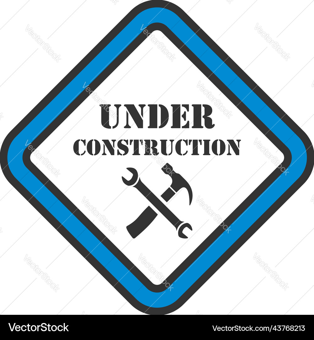 Icon of under construction Royalty Free Vector Image