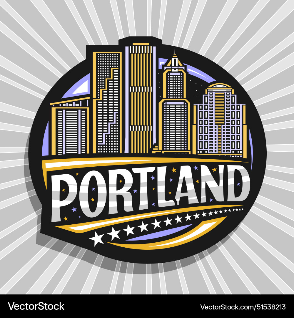 Logo for portland Royalty Free Vector Image - VectorStock