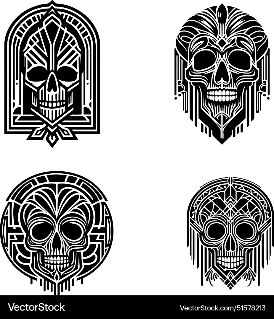Skull and bones mortal symbol isolated on white Vector Image
